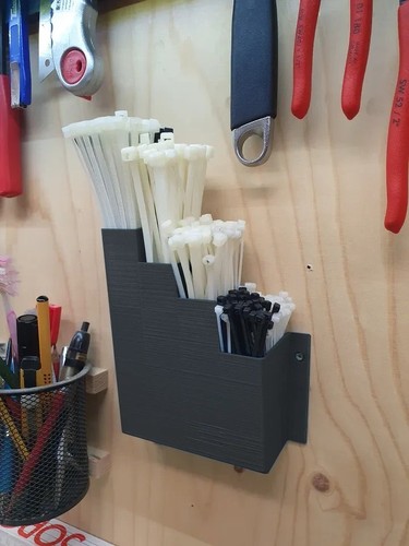 Large Black Cable Tie Holder Zip Tie Storage Rack Wall Mount Organizer ...