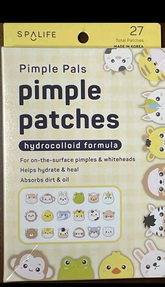 Spa Life Pimple Pals, Pimple Patches- Hydrocolloid Formula- Cute Animal ...