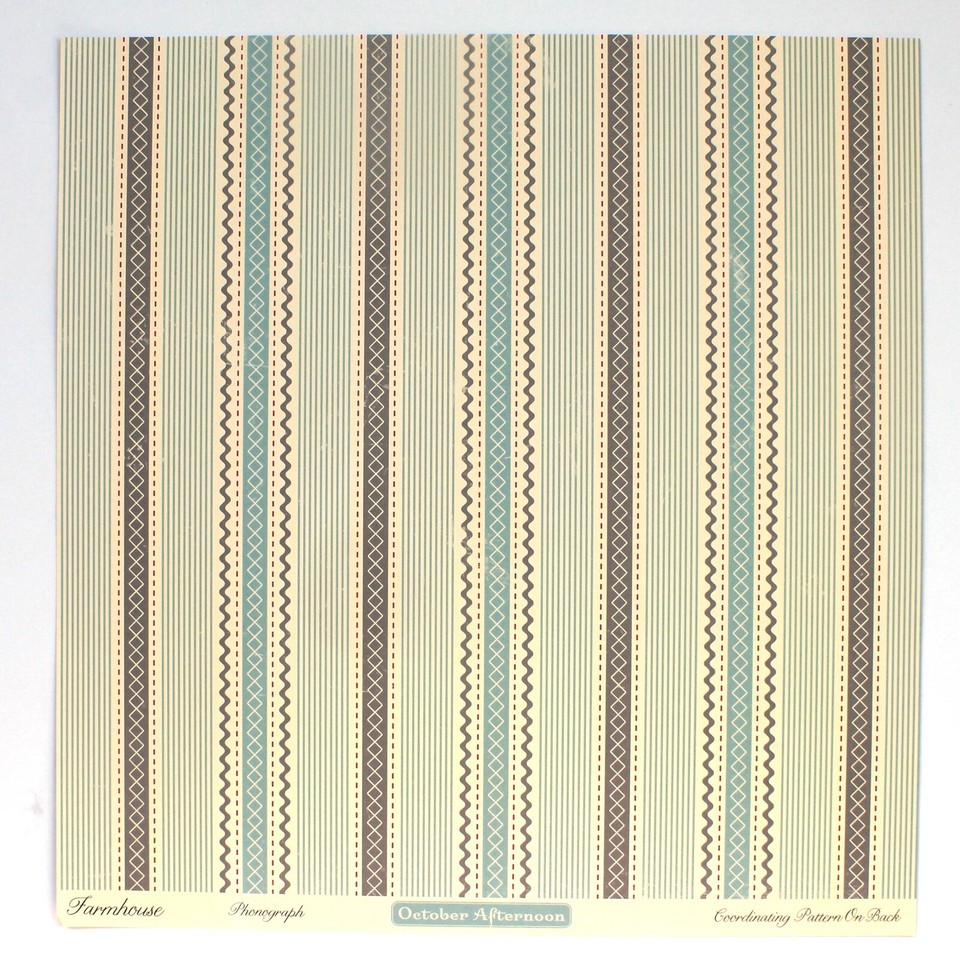 October Afternoon FARMHOUSE Scrapbook Paper 12 x 12 Collection SINGLES ...