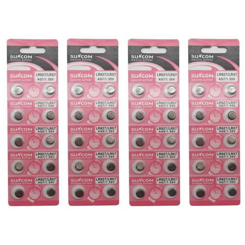 40PCS AG7 LR57 195 395 LR926 LR927 1.5V Alkaline Button Watch Battery ...