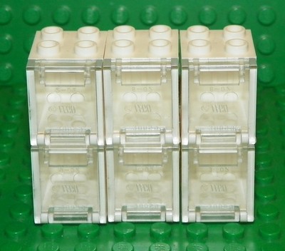 LEGO - Container, Box 2 x 2 x 2 w/ Trans-Clear Door with Slot (X6 ...