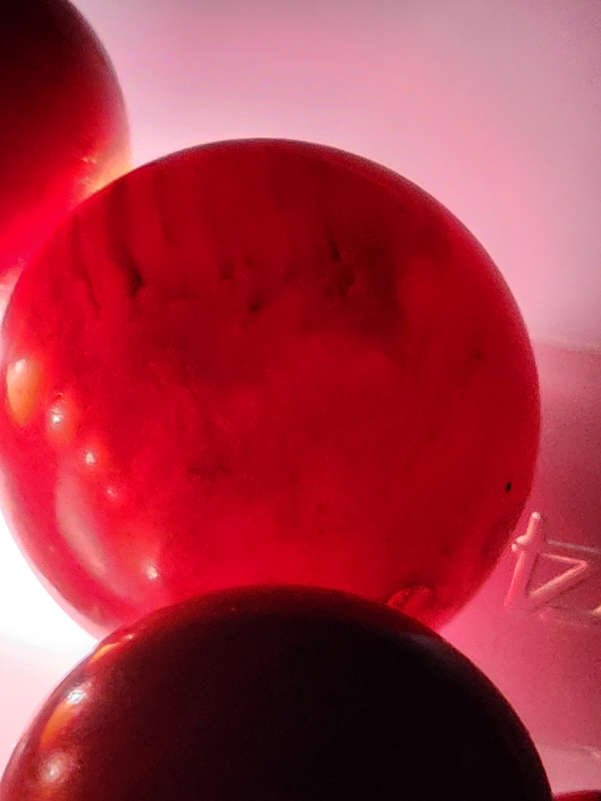 ANTIQUE 33" ART DECO CHERRY RED BAKELITE GRADUATED BEAD NECKLACE 106.4 ...