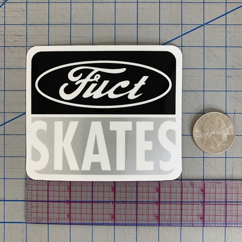 FUCT SKATES Ford Sticker Black Silver 90s NOS VTG 3.5" Streetwear ...