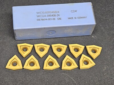 10pc HERTEL WCGX 090408 24 Grade CM4 Carbide Insert Kennametal DFT ...