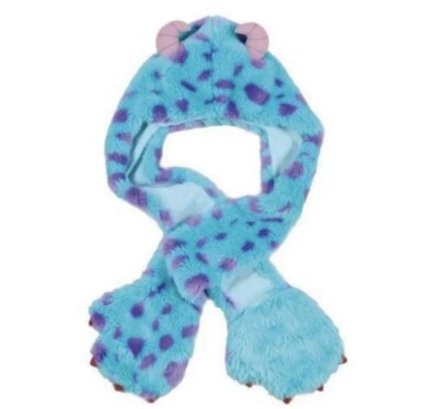 Tokyo Disney Fan Cap Sulley Monsters Inc Ears Hat Muffler Fluffy Hand ...