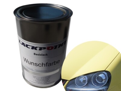2 Litre Spray-Ready Base Coat Suitable for VW LB1B Sunflower Yellow ...