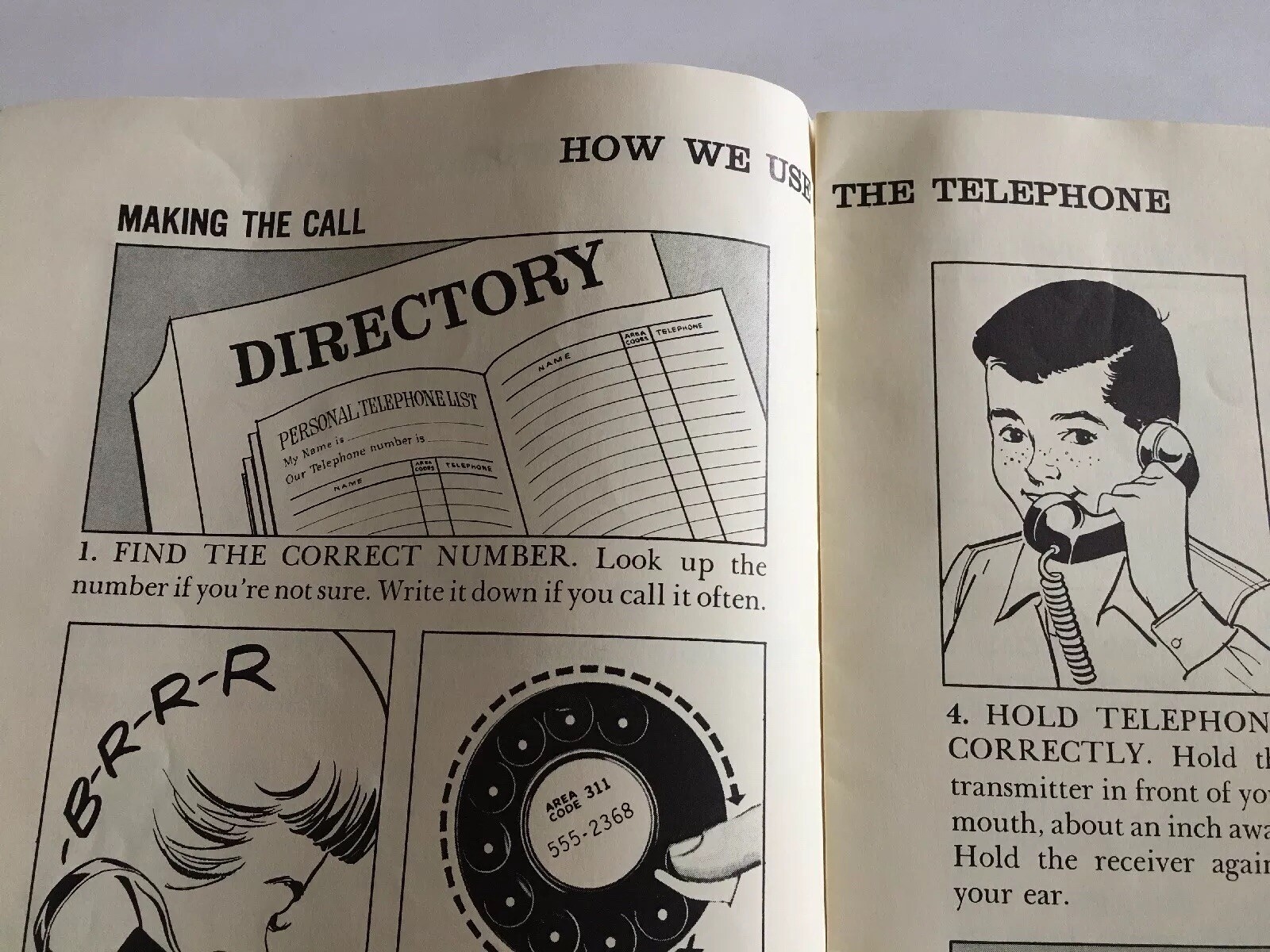 Vtg 1968 Bell System AT&T Book We Learn About The Telephone Handbook ...