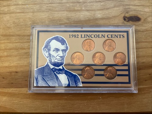 1982 P D Lincoln Cent 7 Coin Variety Set | eBay