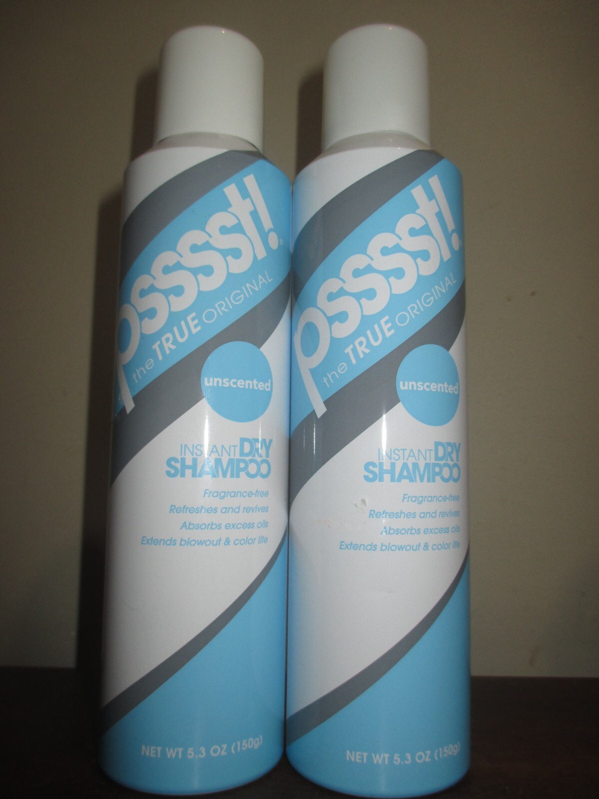 2 Psssst! Instant Dry Shampoo Unscented Refreshes & Revives Absorbs ...