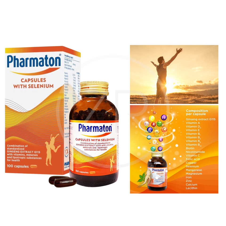 Pharmaton with G115 Ginseng and Selenium 100 Tablets Energy Booster | eBay