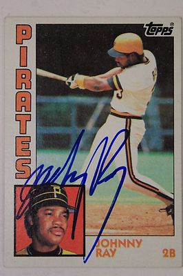 JOHNNY RAY Pirates Angels Autograph 1984 Topps #537 Signed Card 16G | eBay