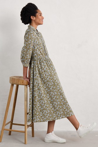 Seasalt Women's Dress - green True Letter 3/4 Length Sleeve Dress ...