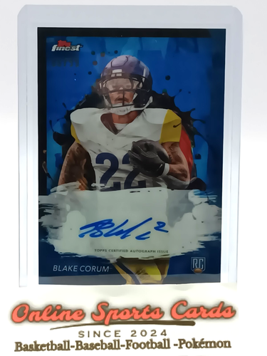 2024 Topps Finest - Rookie Finest Autographs Blake Corum #RFA-BC Blue ...