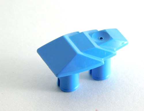 6 LEGO Technic Light Blue Connector 1x2 with 2 Pins Stepped Wedge ...