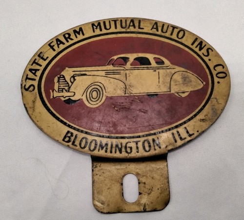 Vintage State Farm Mutual Auto Insurance License Plate Topper ...