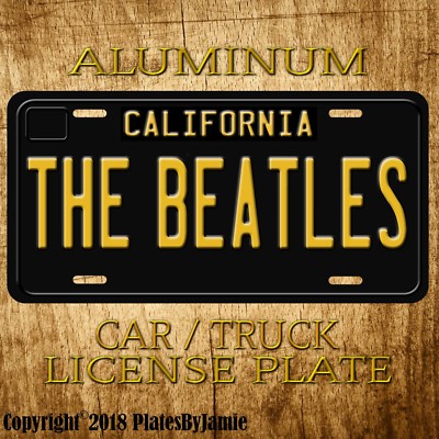 THE BEATLES Metal Aluminum Vanity Car Truck Vintage License Plate Tag ...