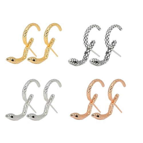 Edgy Fashion Ear Clips Accessory Snake Shaped Earrings for Women s ...