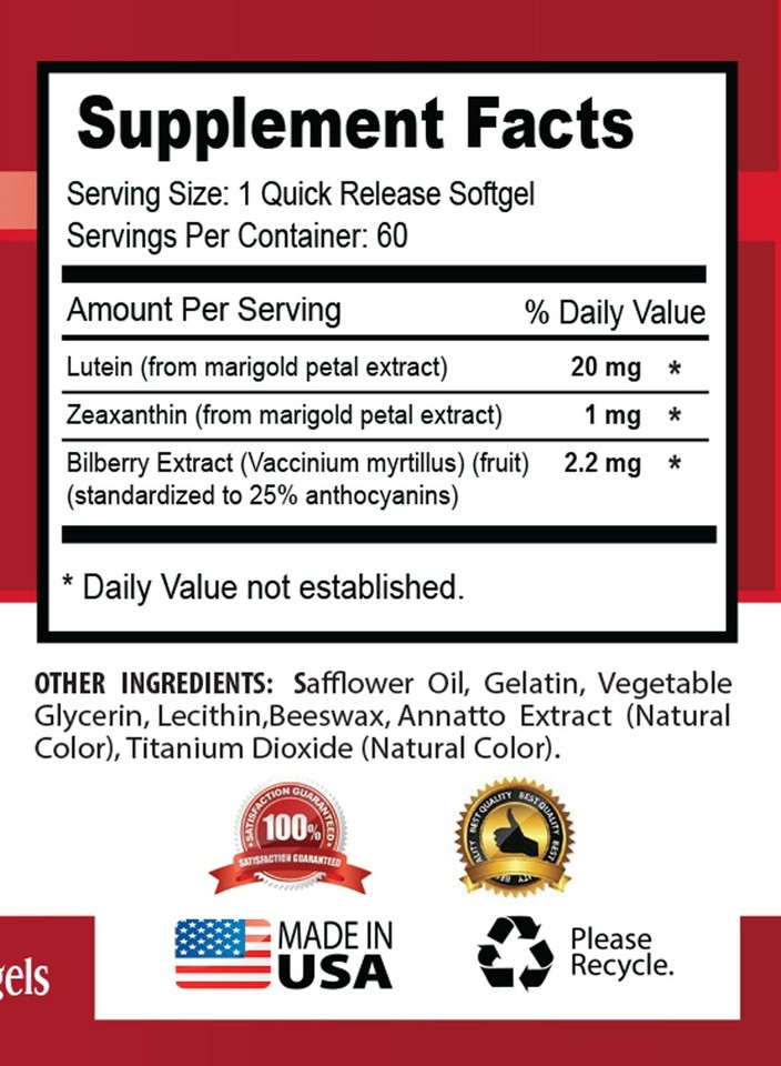 eye and vision supplement - EYE VISION GUARD - bilberry and lutein ...