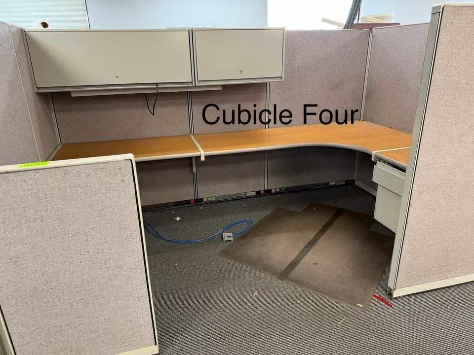 Cubicle Workstation with Desks, Cabinets, and Drawers! (Multiple)(USED ...