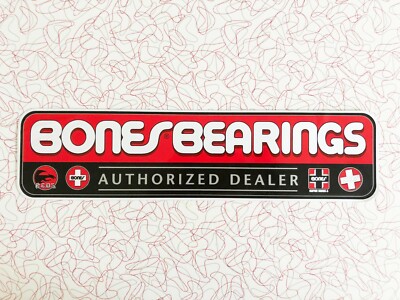 NOS 13" Bones Bearings Authorized Dealer Sticker Decal Brigade Skate ...