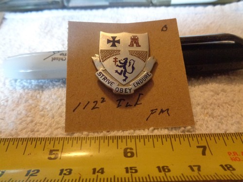 112th Infantry Foreign Made Unit Crest, DI, DUI (DRAW#Z1) | eBay