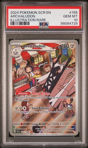 2024 POKEMON SCR EN-STELLAR CROWN ILLUSTRATION RARE #155 ARCHALUDON PSA ...