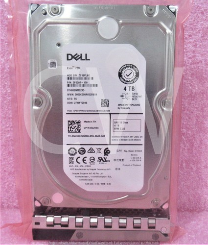 5JH5X ST4000NM0295 Dell 4TB 7.2KRPM 12Gb/s 3.5"SAS SERVER HDD Hard ...