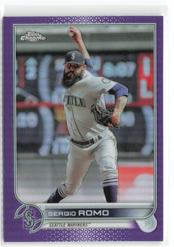2022 Topps Chrome Update Purple Refractor Sergio Romo Seattle Mariners ...