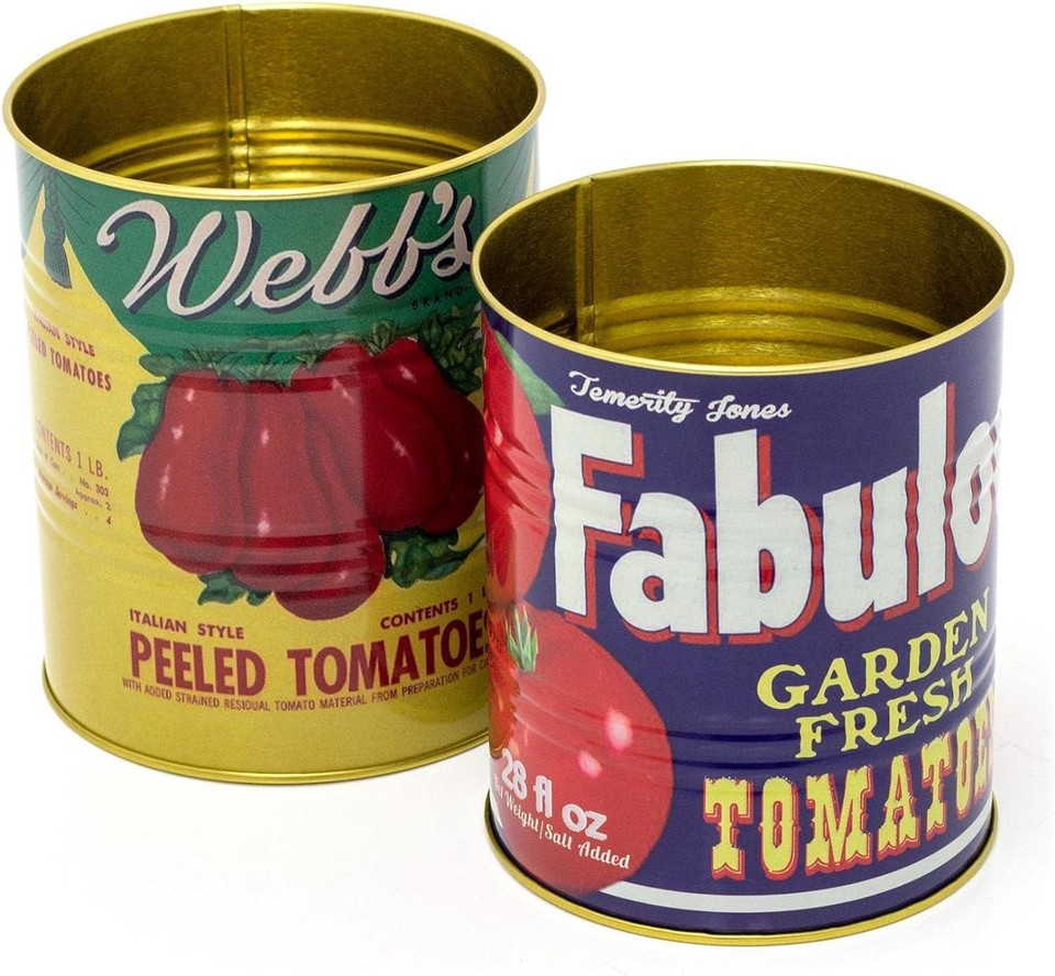 Tin Tubs Metal Storage Utensil Stationary Pot, Italian Tomato Tin Pot ...