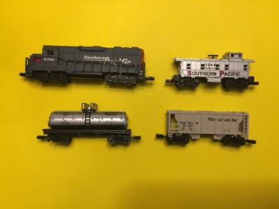 Southern Pacific Railroad Train Locomotive 418 +3 Cars Rio Grande ...