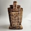 Empty Liquor Bottle Decanter Aztec Mayan God Brown Ceramic Mexico ...