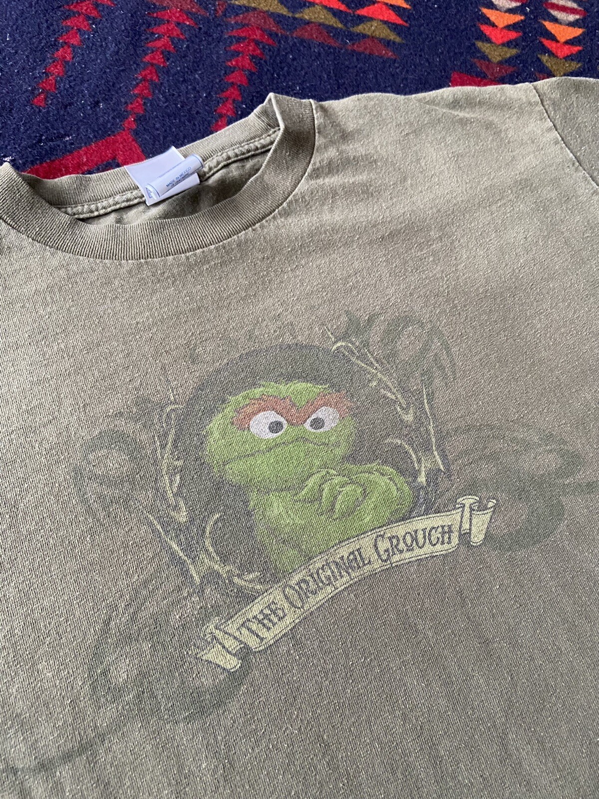 Vintage Oscar The Grouch Tee Shirt Sesame Street Medi… - Gem