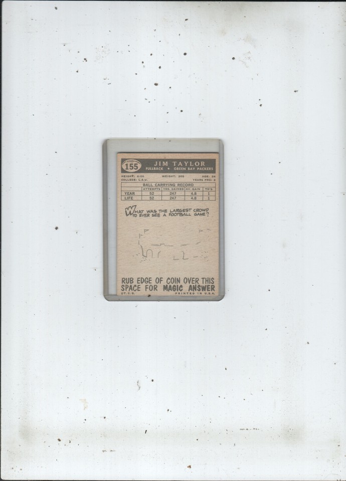 1959 Topps Football #155 Jim Taylor Rookie | eBay