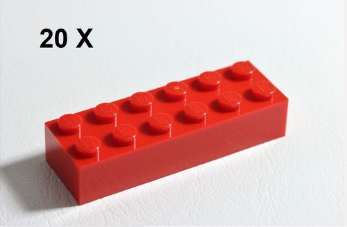 LEGO® Red Brick 2 x 6 [20 Pieces] ID 2456 : | eBay Australia