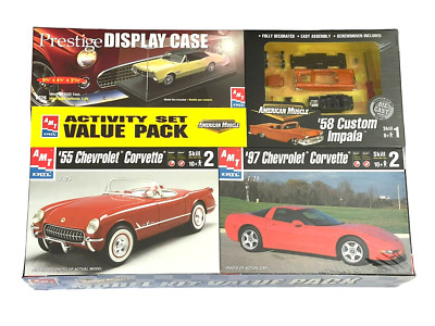 #36416 AMT Model Kit Value Pack '55 and '97 Corvettes ~ Sealed 1:25 and ...