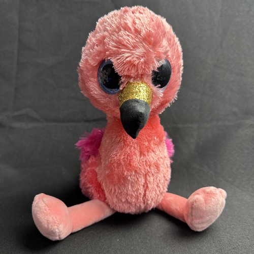 2021 Ty Beanie Boos GILDA the Pink Flamingo (9" Medium Size) Plush ...