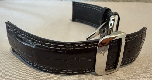 Jaeger-LeCoultre JLC 21mm Black Leather Strap Band 20mm Steel ...