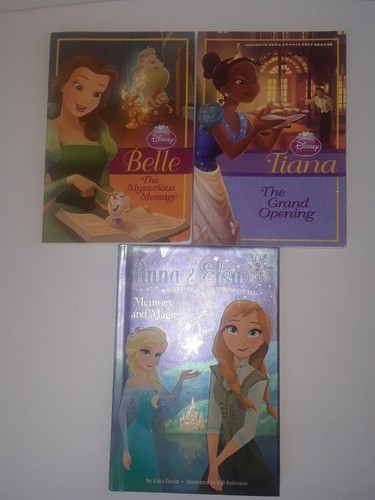 3 Disney Princess Chapter Books Princess Belle Princess Tiana Anna ...