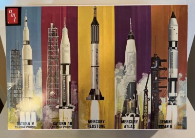 AMT 700L Man In Space 5 COMPLETE ROCKET KITS Saturn V | eBay