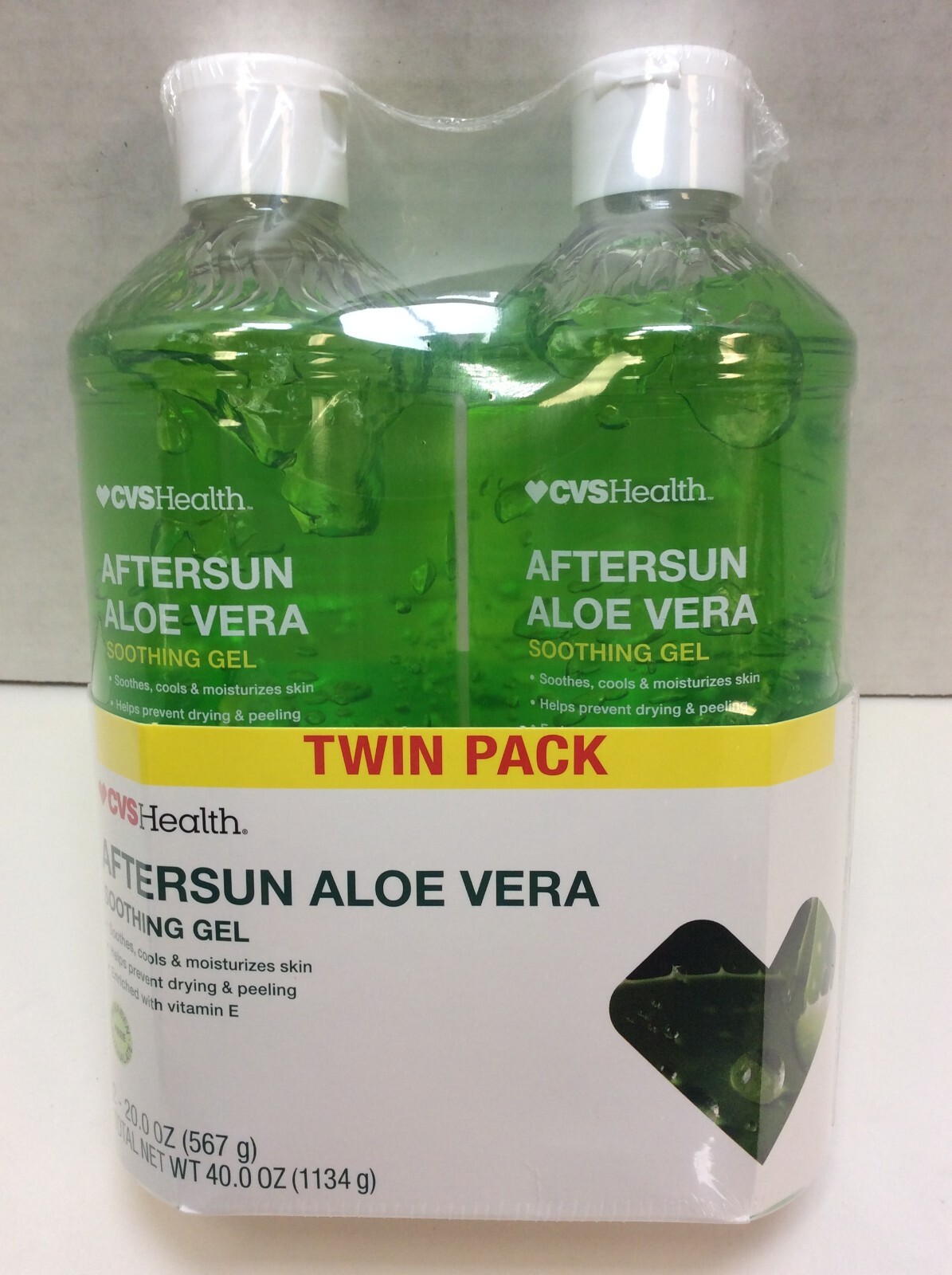 CVS Health Aftersun Aloe Vera Moisturizing Gel, Paraben Free, 80 OZ ...