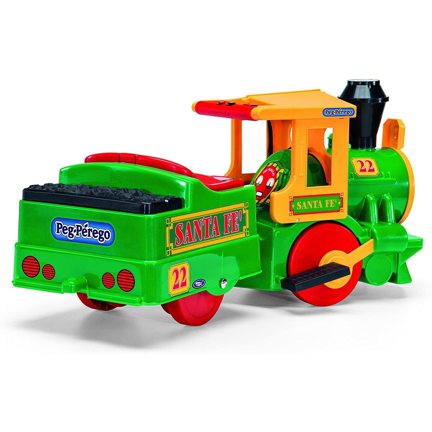 Peg Perego Santa FE 6v Electric Ride on Train Set Green Ed 1077 for ...