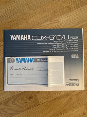 Yamaha CDX-510 Originalanleitung und Garantiekarte | eBay.de