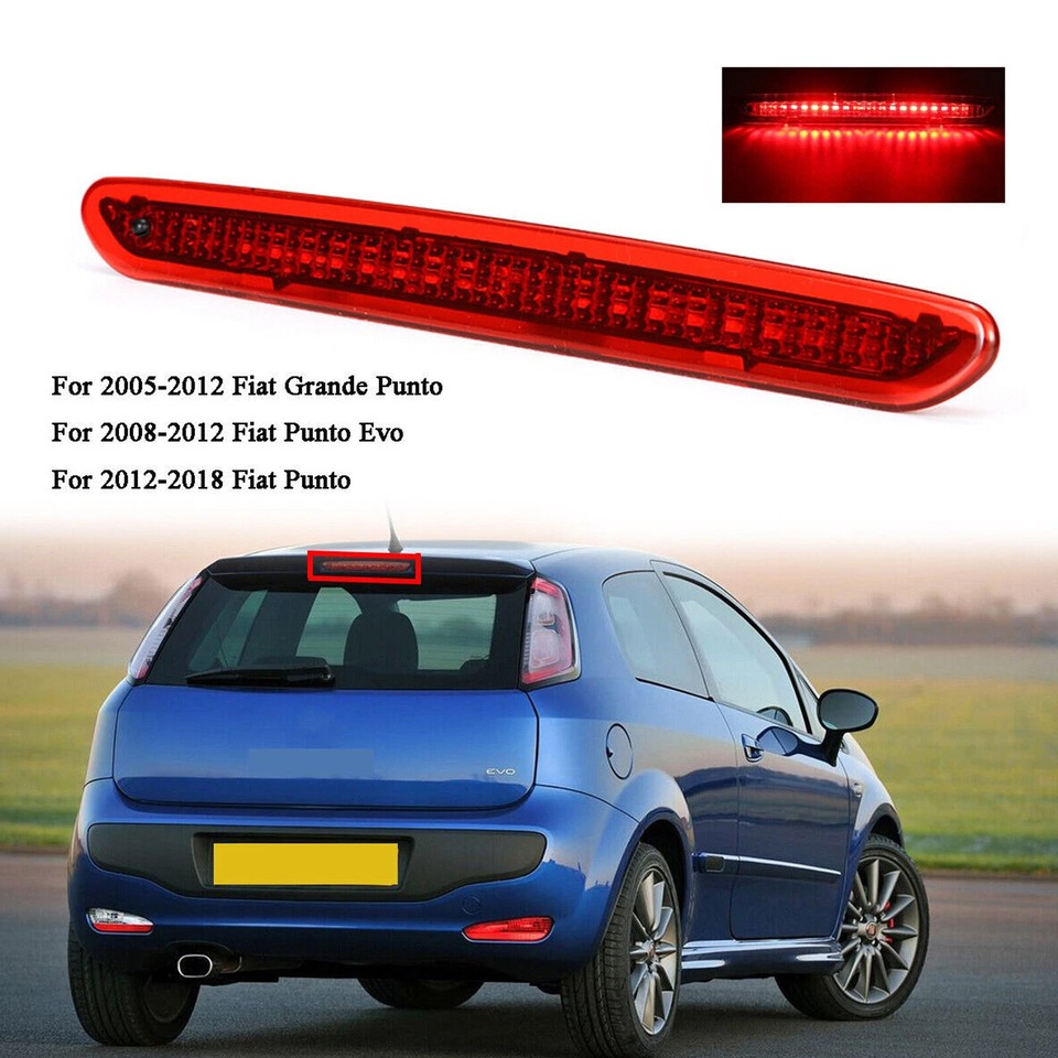 Fit For Fiat Grande Punto EVO Red LED High Level Third Brake Stop ...