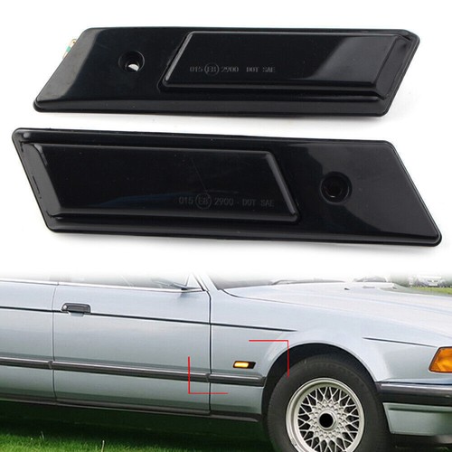 Fit BMW 3 5 7 Series E36 E34 E32 Dynamic LED Side Marker Turn Signal Light Black 750000236854 | eBay