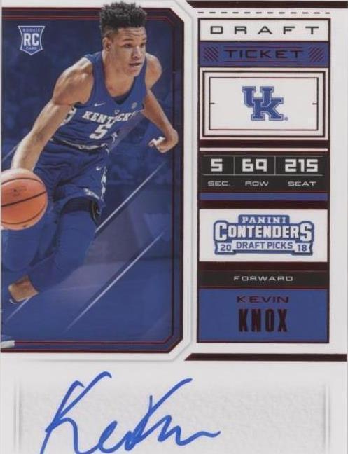 2018 Panini Contenders Draft Picks - RPS Variation C Kevin Knox #61 ...