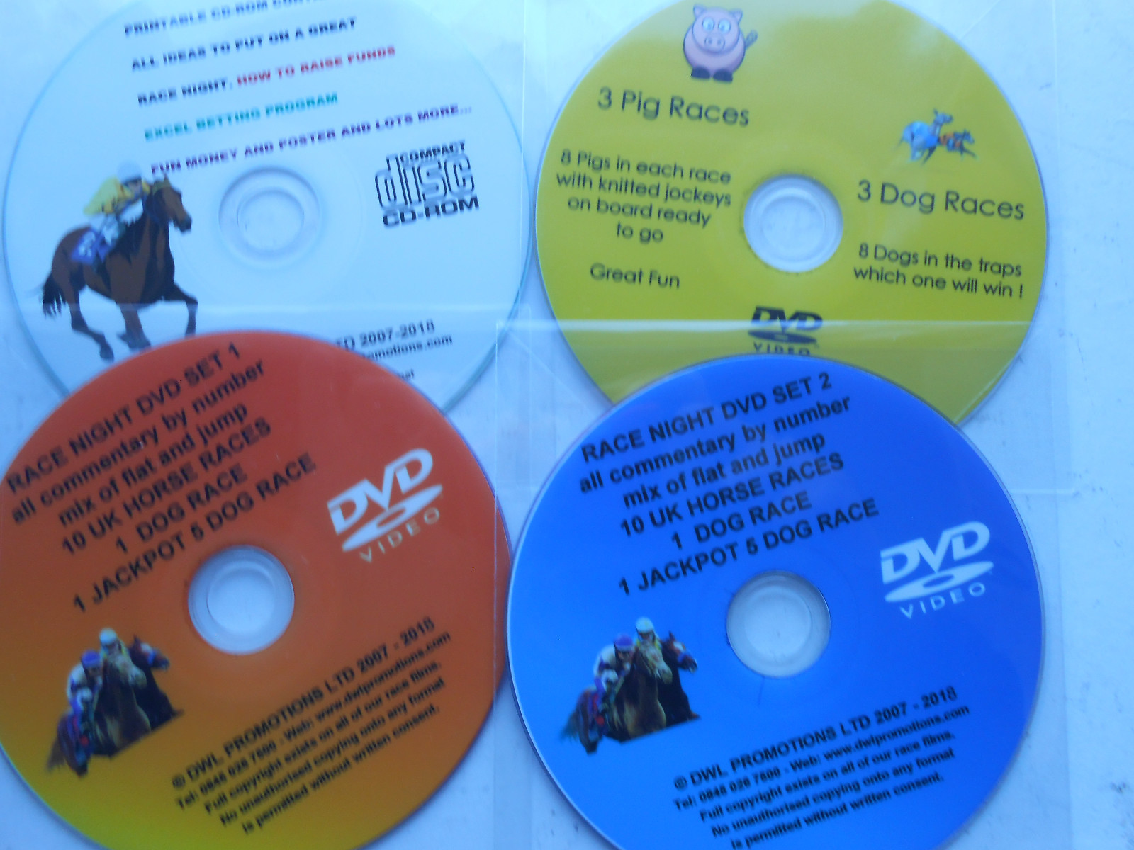 THE SUPERB RACE NIGHT DVD HORSE RACING SET - 50 PER RUNNER TICKETS-PIG ...