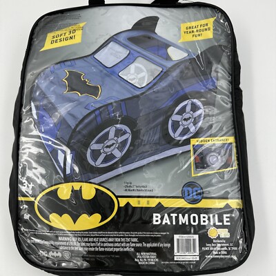 New Dc Comics Dc Batmobile Pop Up Tent Soft 3D Design Toy Batman ...