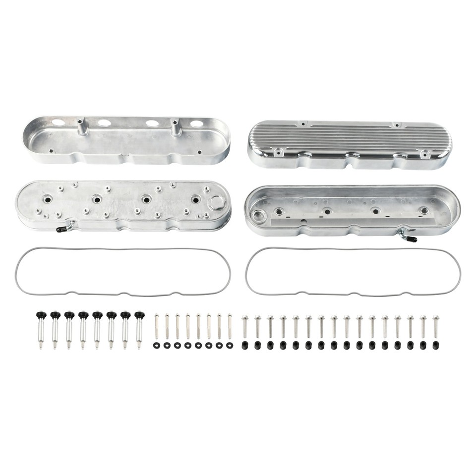 Polished Valve Covers w/ Coil Mounts+Cover for LS swaps LS1 LS2 LS3 GEN ...