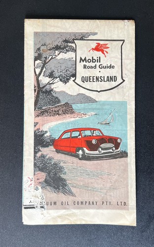Mobil Road Guide Queensland Map - 1950s or 1960s | eBay