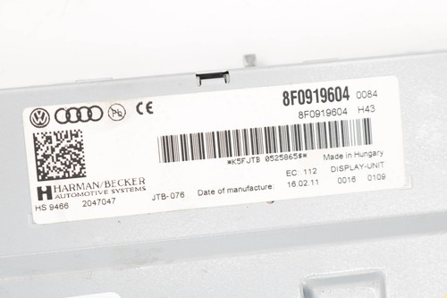 2010-2012 AUDI A4 - MMI LCD Display Screen / UNIT 8F0919604 | eBay